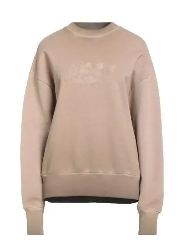MSGM Cotton Sweatshirt With Appliqués - Beige