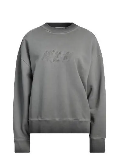 MSGM Cotton Sweatshirt With Appliqués - Grey
