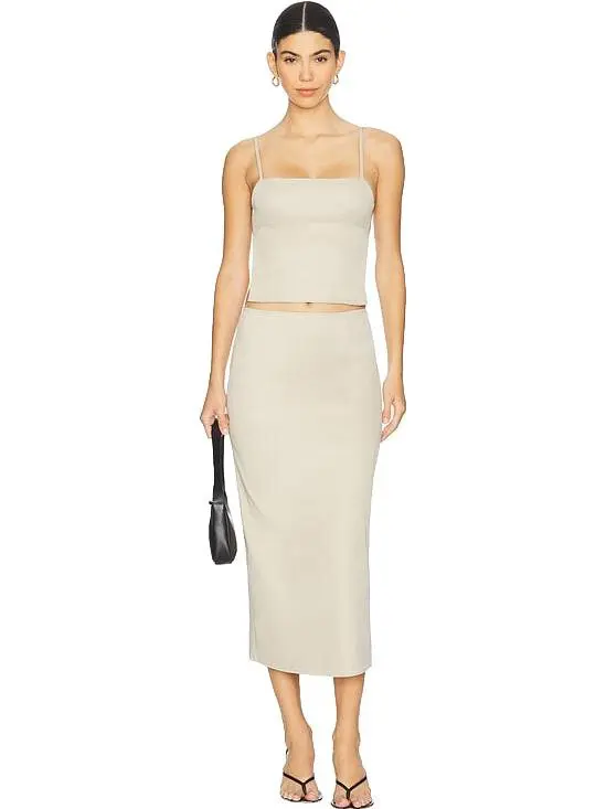 ALL THE WAYS Leonie Maxi Skirt Set - Khaki