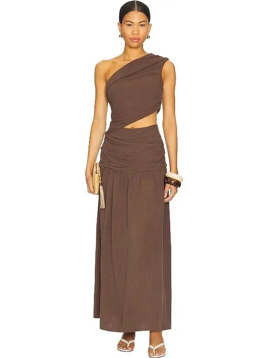 4TH & RECKLESS Yara Maxi Dress - Brown