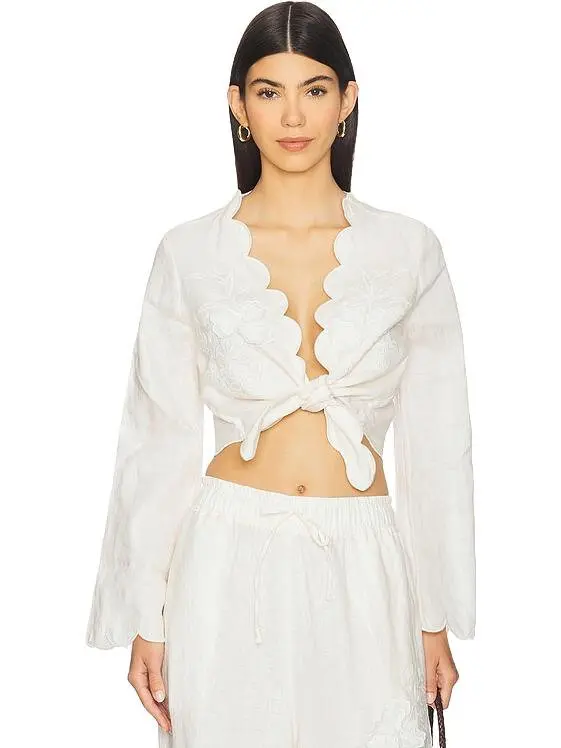 Agua Bendita X Solei Blouse - Ivory