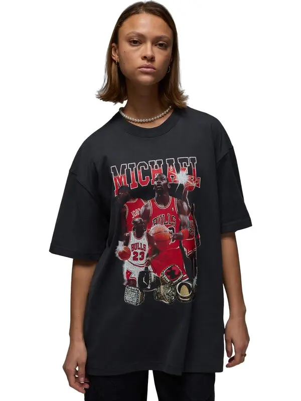 JORDAN Oversized Graphic T-shirt - Black