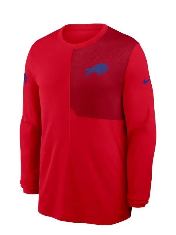 Nike Buffalo Bills Sideline Coach Dri-fit Nfl Long-sleeve Top - Red