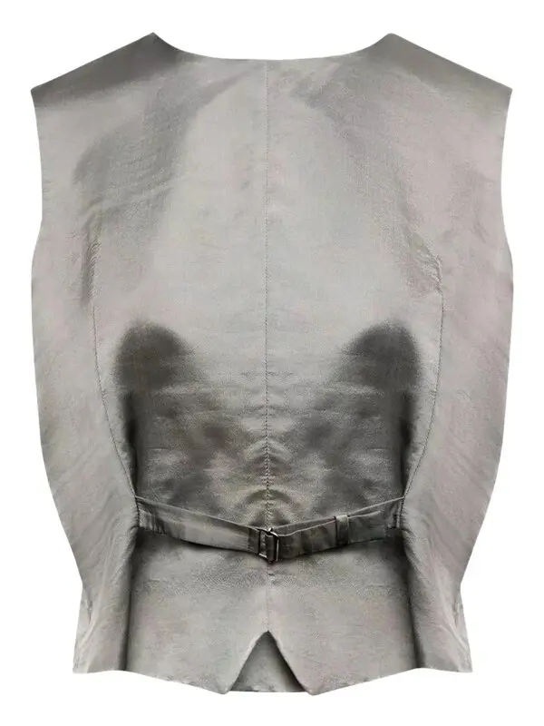 MAISON MARGIELA Satin-finish Waistcoat - Grey