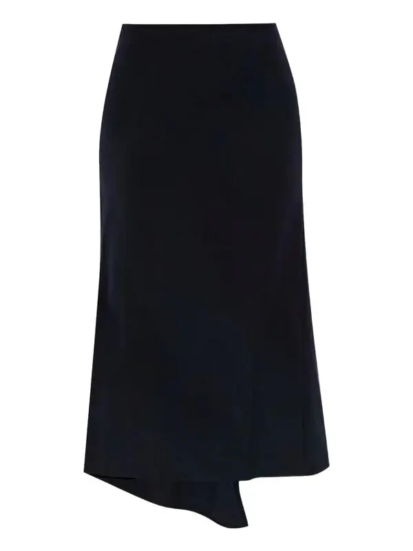 Victoria Beckham Asymmetric-hem Midi Skirt - Black