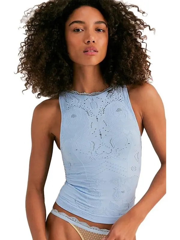 Free People Flirty Flutters Tank - Larkspur