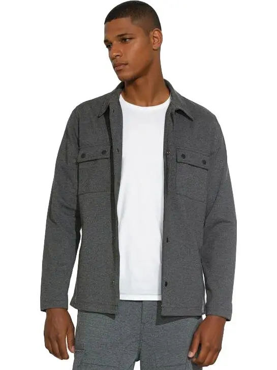 LEDGER & FORD Arcadia Quilted Shacket - Charcoal