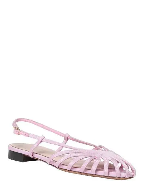 LOEFFLER RANDALL Devon Lattice Slingback Sandal - Powder Pink