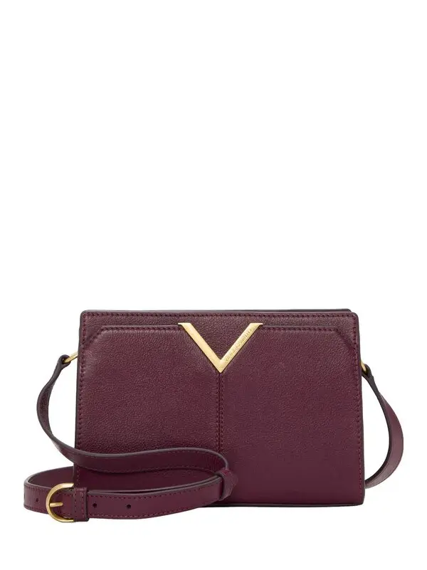 Vince Camuto Tasha Leather Crossbody Bag - Dark Pink