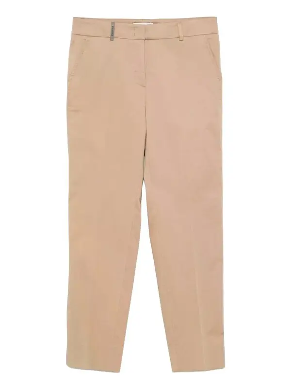 Peserico Cotton Trousers - Brown