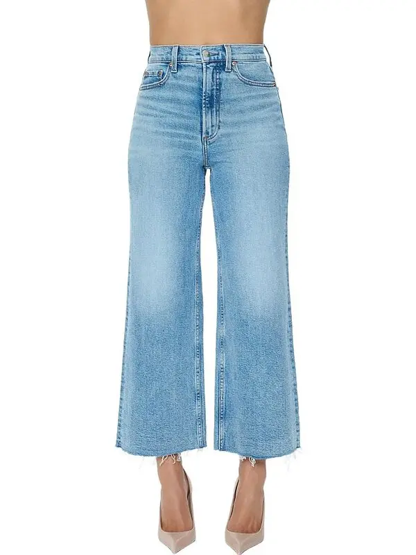 PISTOLA Lana Crop High-rise Wide-leg Jeans - Bistro