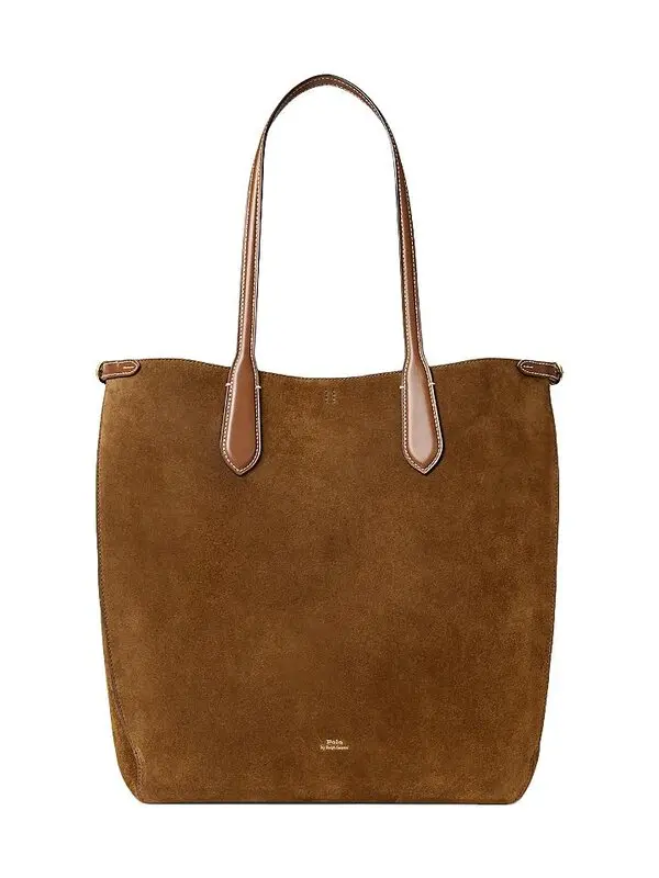 Polo Ralph Lauren Bellport Suede North-south Tote - Cinnamon/cuoio