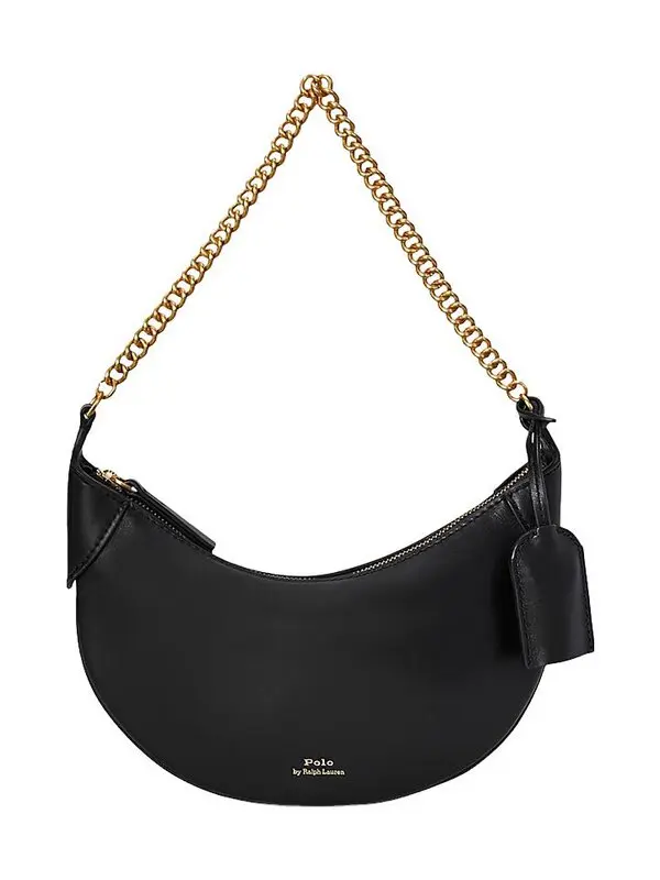 Polo Ralph Lauren Polo Id Leather Mini Chain Bag - Black