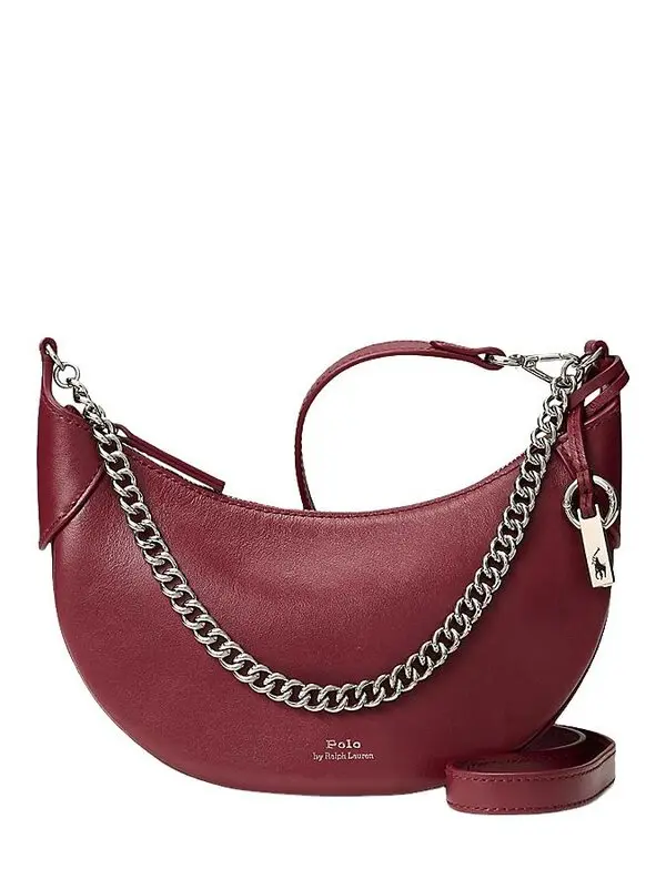 Polo Ralph Lauren Polo Id Leather Mini Chain Bag - Red