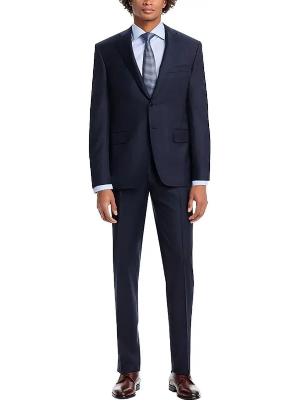 Canali Siena Screenweave Regular Fit Suit - Navy