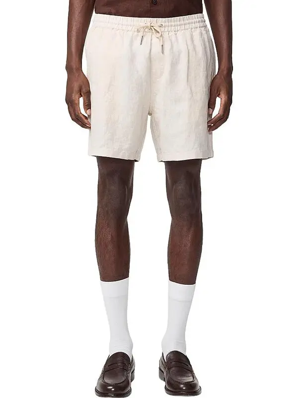 Nn07 Gregor 1454 Relaxed Fit Linen Shorts - Oat