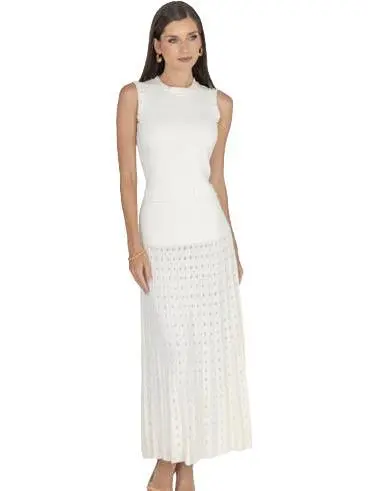 AKALIA Knit Maxi Dress - White
