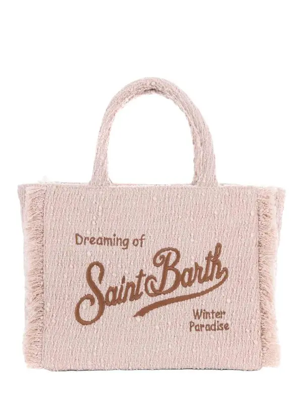 MC2 SAINT BARTH Tweed Shopping Bag - Beige
