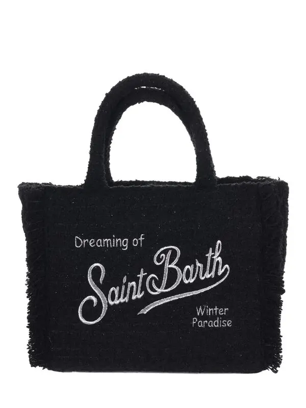 MC2 SAINT BARTH Tweed Shopper - Black