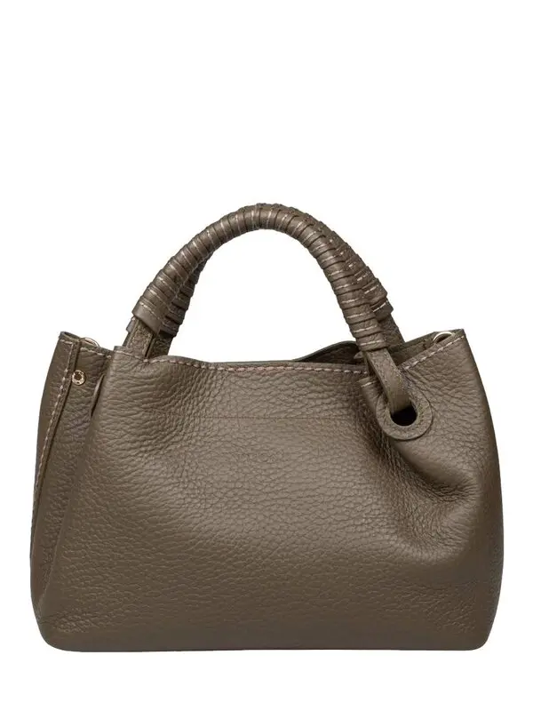 VISONA` Leather Handbag - Beige