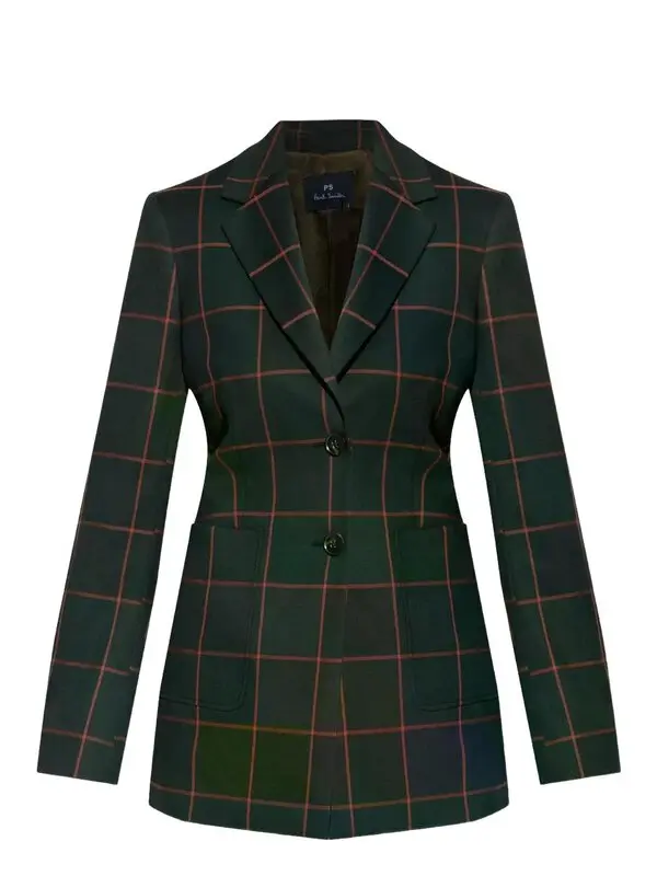 Paul Smith Checked Blazer - Green