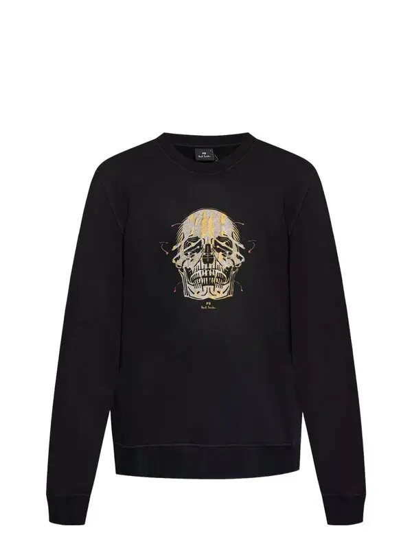 Paul Smith Painted Skull-print Sweatshirt - Black
