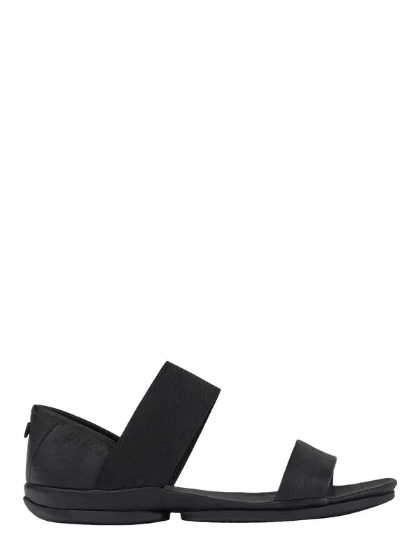 Camper Flat Sandal - Black