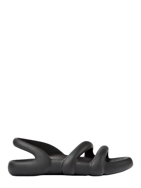 Camper Flat Sandal - Black