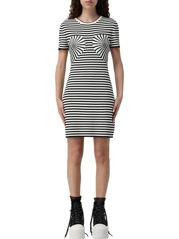 Marc Jacobs Striped Mini Dress - Black
