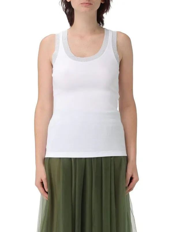Fabiana Filippi Ribbed Tank - White