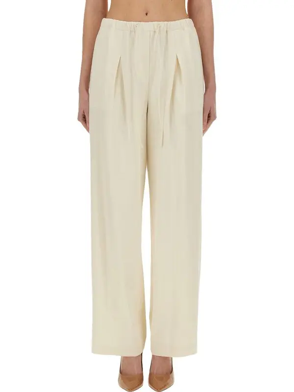 Theory Wide Leg Trousers - White
