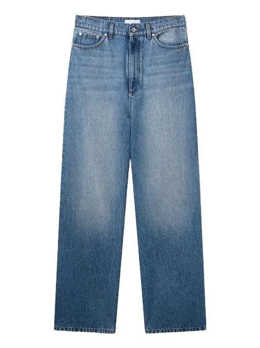 Stella McCartney Faded Wide-leg High-rise Jeans - Blue