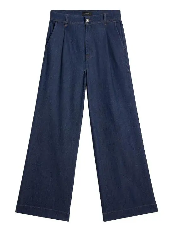 7 For All Mankind Weightless Pleated Trouser - Denim