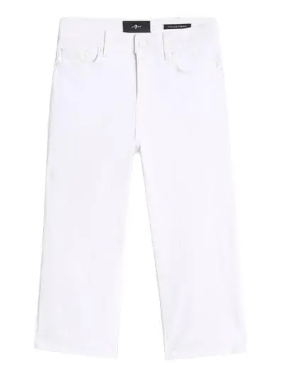 7 For All Mankind Slim Illusion Capri - White