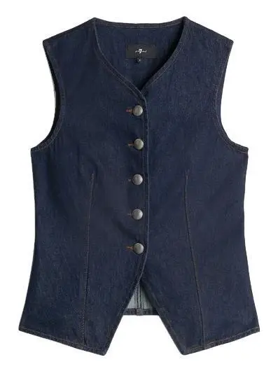 7 For All Mankind Lady Smoove Vest - Denim