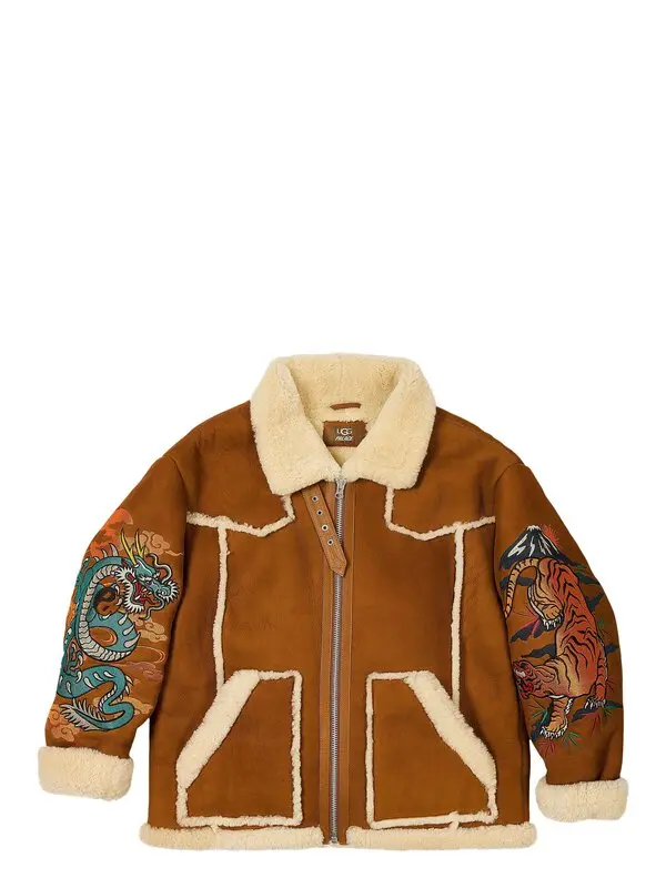 PALACE X Ugg Shearling Jacket - Tan