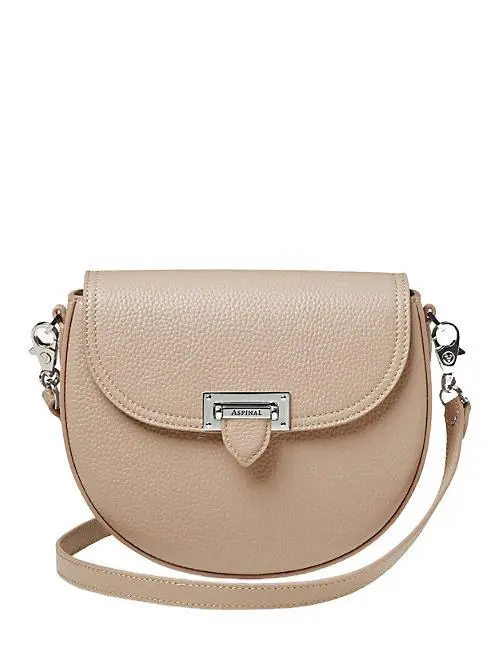 ASPINAL OF LONDON Portobello Grained-leather Cross-body Bag - Taupe