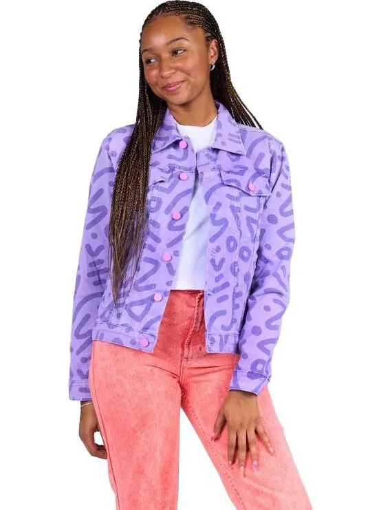 MOKUYOBI Zap Denim Jacket - Grape Jelly