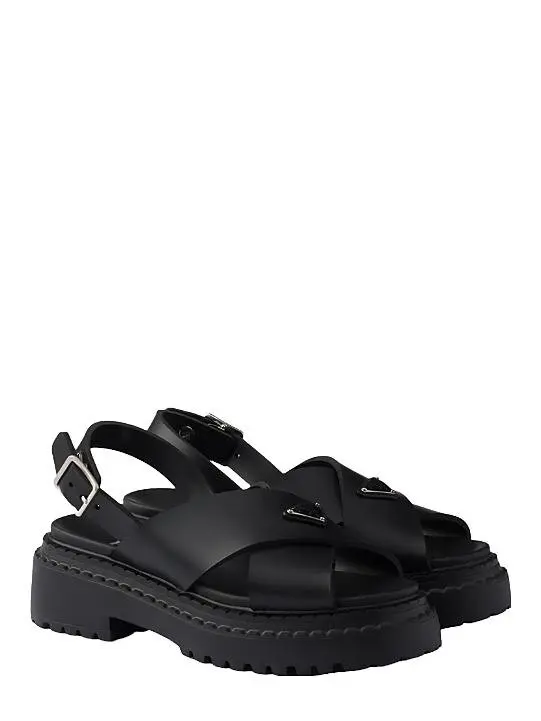 Prada Rubber Sandals - Black