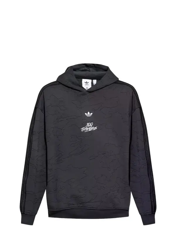 Adidas Logo-print Hoodie - Grey