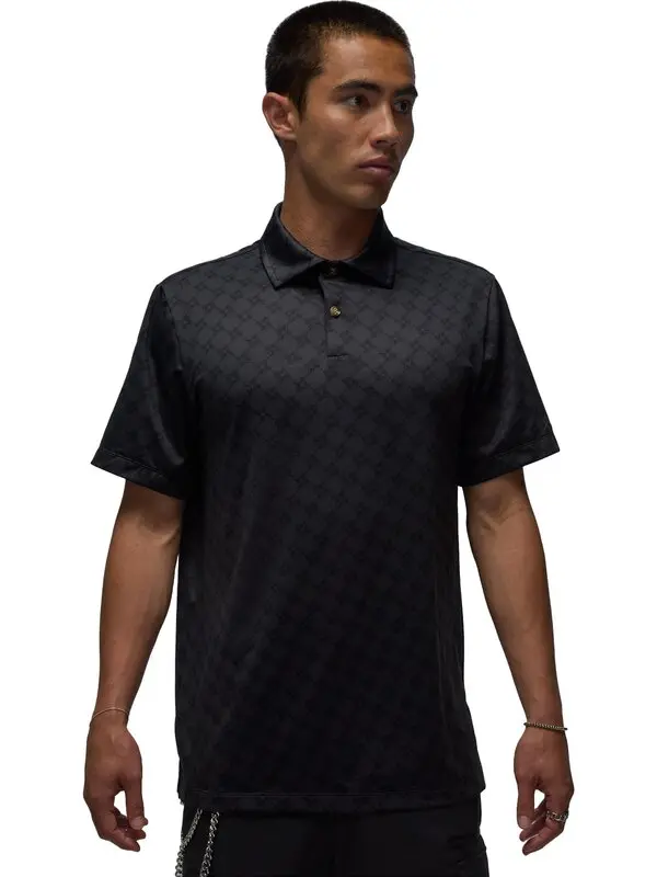 JORDAN Sport Printed Golf Polo - Black