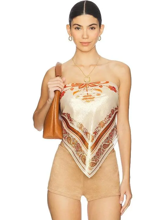 Retrofete Noelle Top - Terracotta Bandana