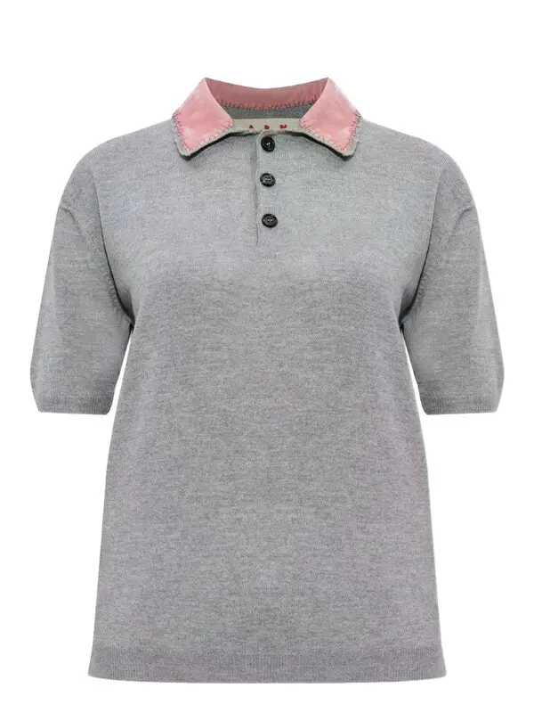 Marni Jersey Polo Top - Grey