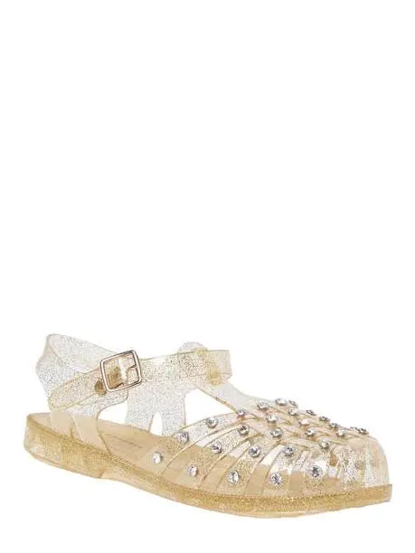 LOEFFLER RANDALL Studded Jelly Sandals - Champagne