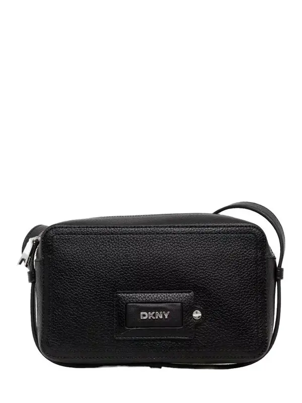 Dkny Logo-lettering Crossbody Bag - Black