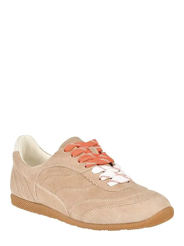 Dolce Vita Laini Distressed Leather Sneakers - Camel Suede