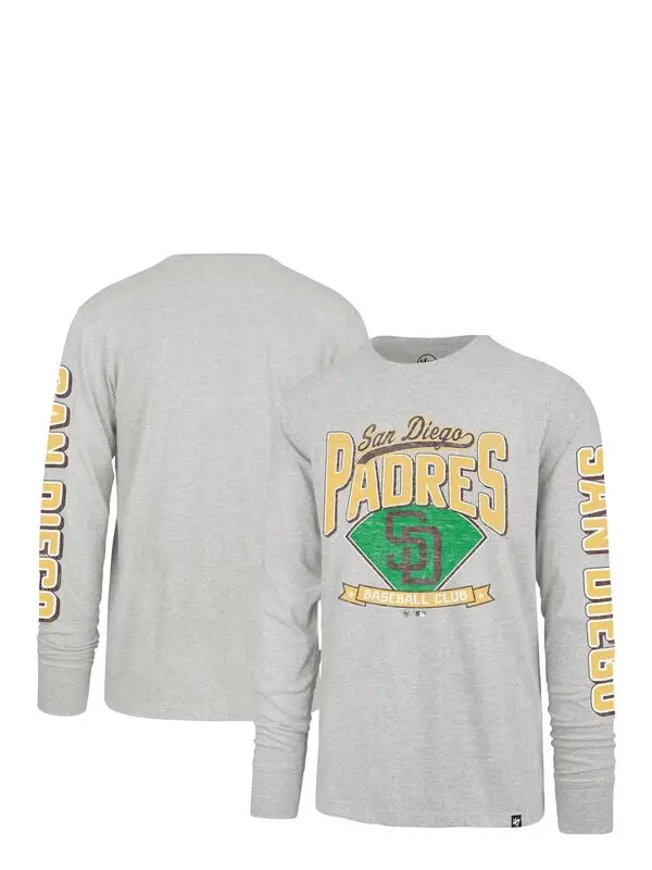 '47 San Diego Padres Fair Ball Franklin Long Sleeve T-shirt - Gray