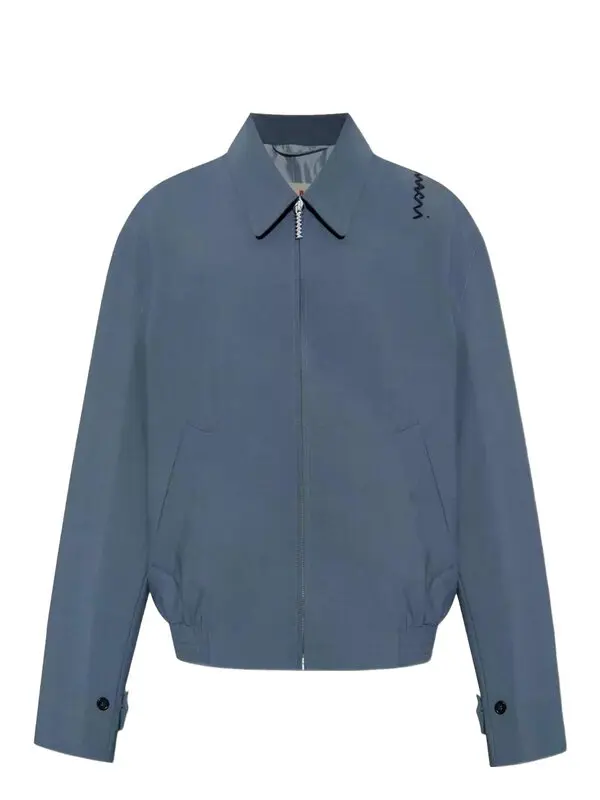 Marni Logo-print Bomber Jacket - Blue