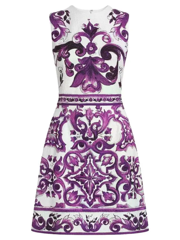Dolce & Gabbana Graphic-print Mini Dress - White