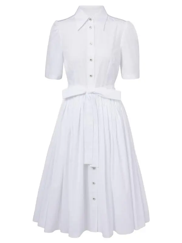 Dolce & Gabbana Cotton Poplin Shirt Dress - White